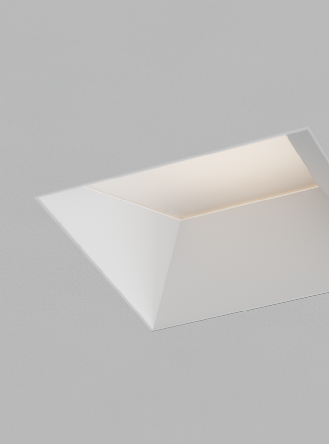 Artafex 2 Square Downlight Flangeless Wall Wash Trim - White – DMF ...